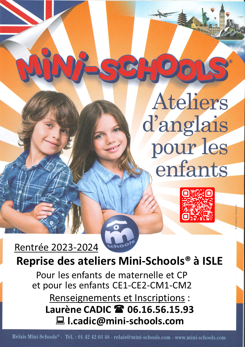 Reprise des ateliers mini-schools - Site officiel de la ville d’Isle